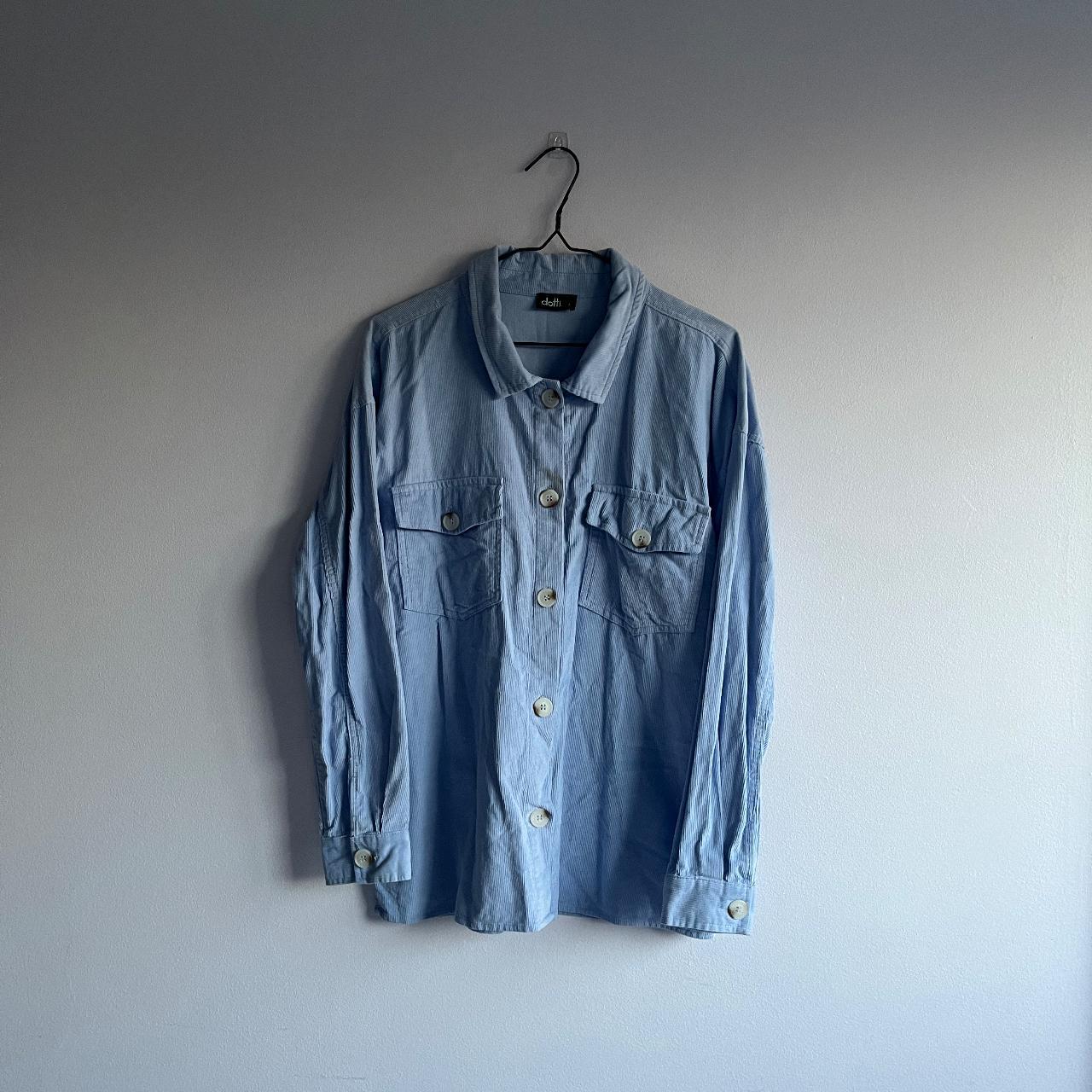 Dotti Blue Corduroy Shirt | Size 8 ** small... - Depop