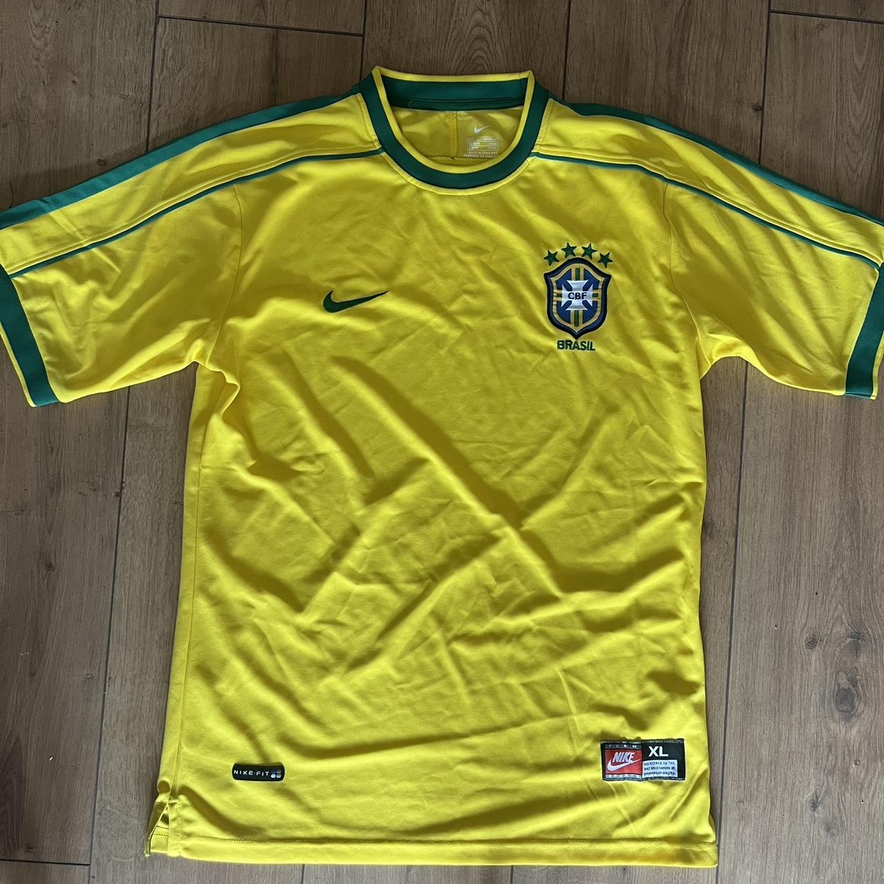 Brazil men’s football jersey - xl but fits like a large - Depop