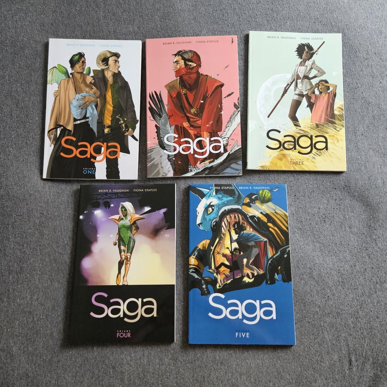 Saga Volumes 1-5 by Fiona Staples and Brian K.... - Depop