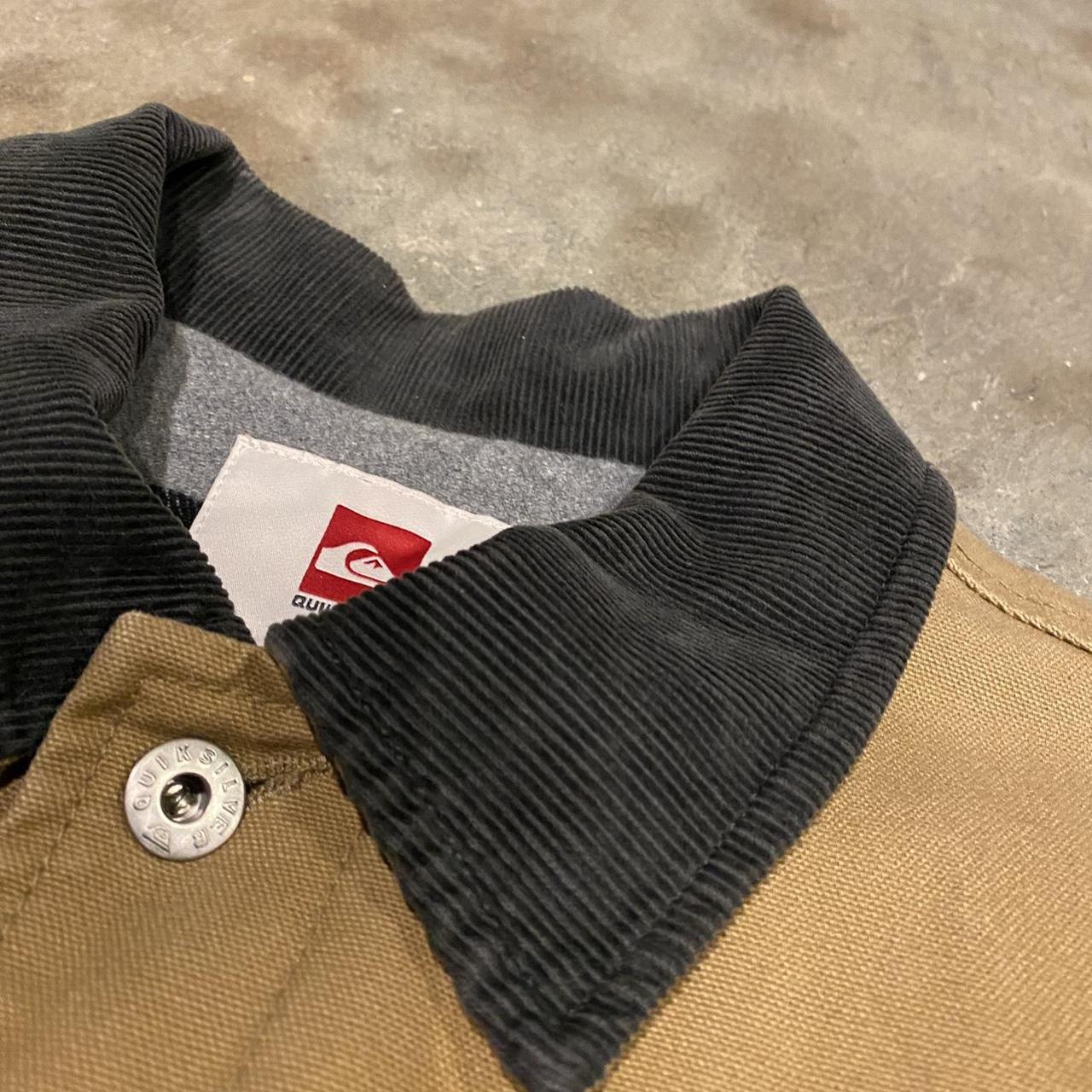 Tan Quicksilver work jacket with fleece lined... - Depop