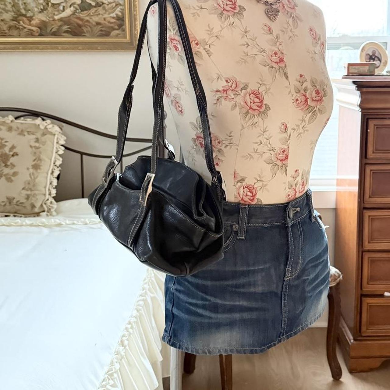 y2k black leather purse kenneth cole reaction... | Depop