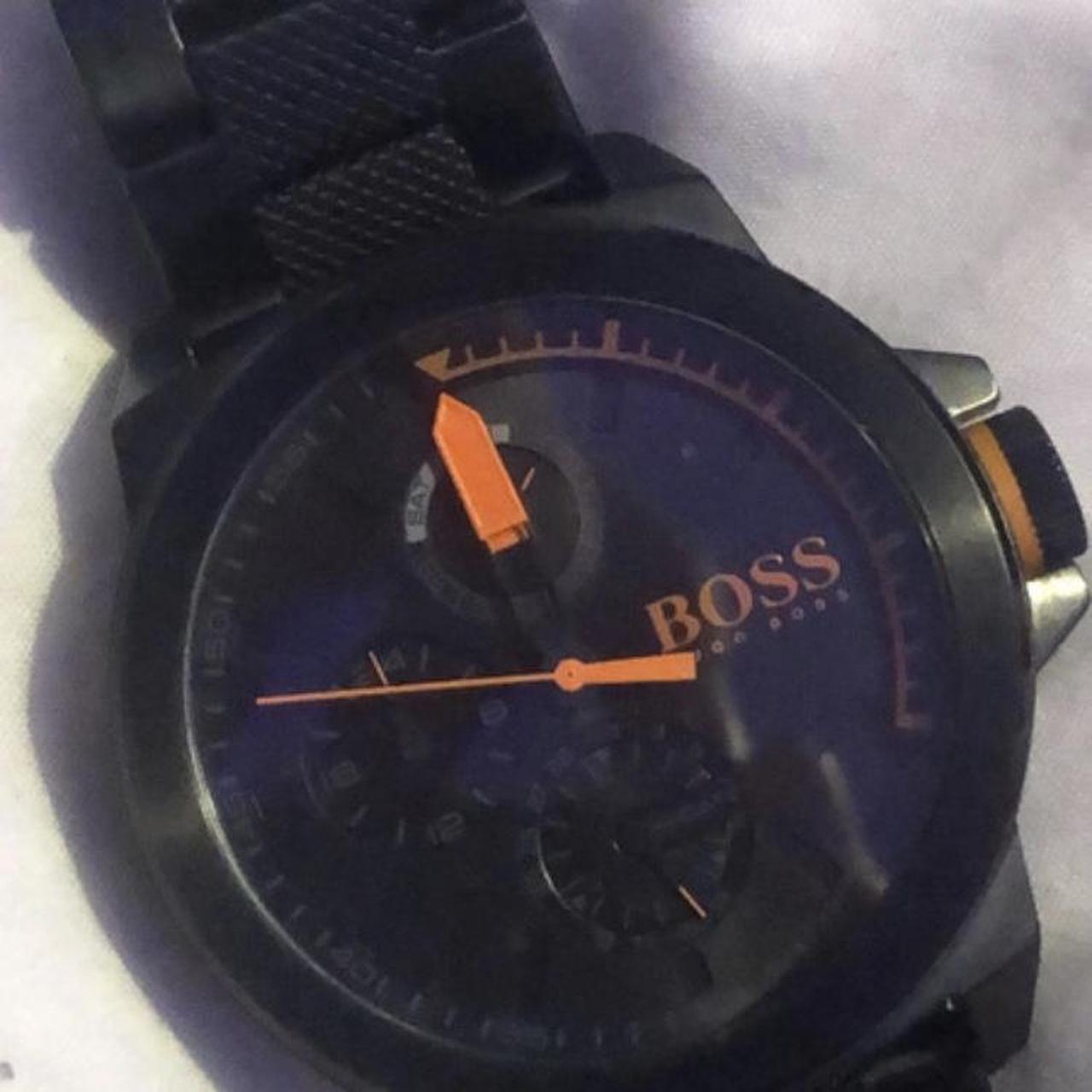 Black Hugo boss watch Stainless steel Bought new for... - Depop