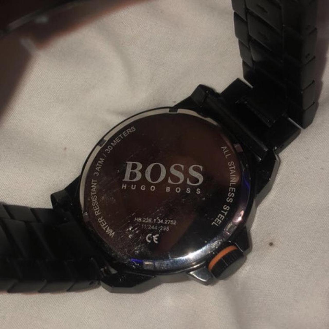 Black Hugo boss watch Stainless steel Bought new for... - Depop
