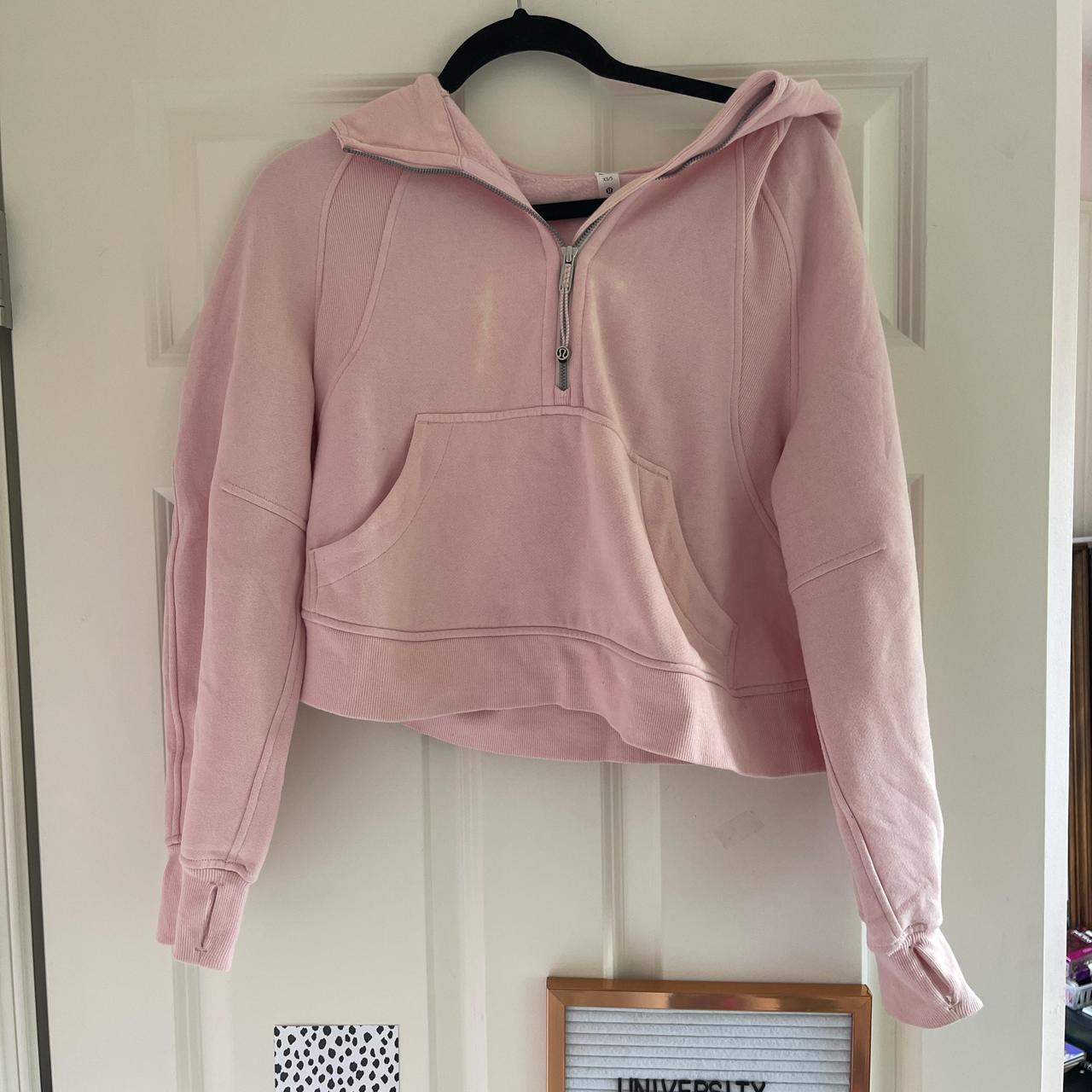 Lululemon light pink scuba half zip - women’s... - Depop