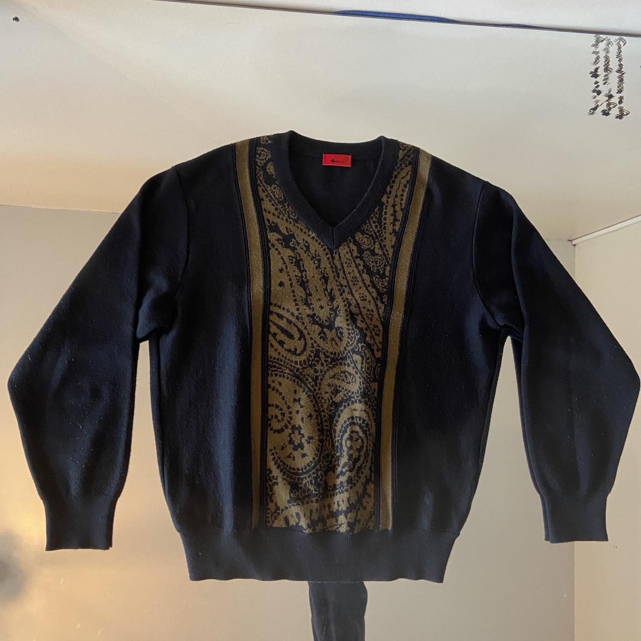 Gabicci Men's Black and Brown Jumper | Depop