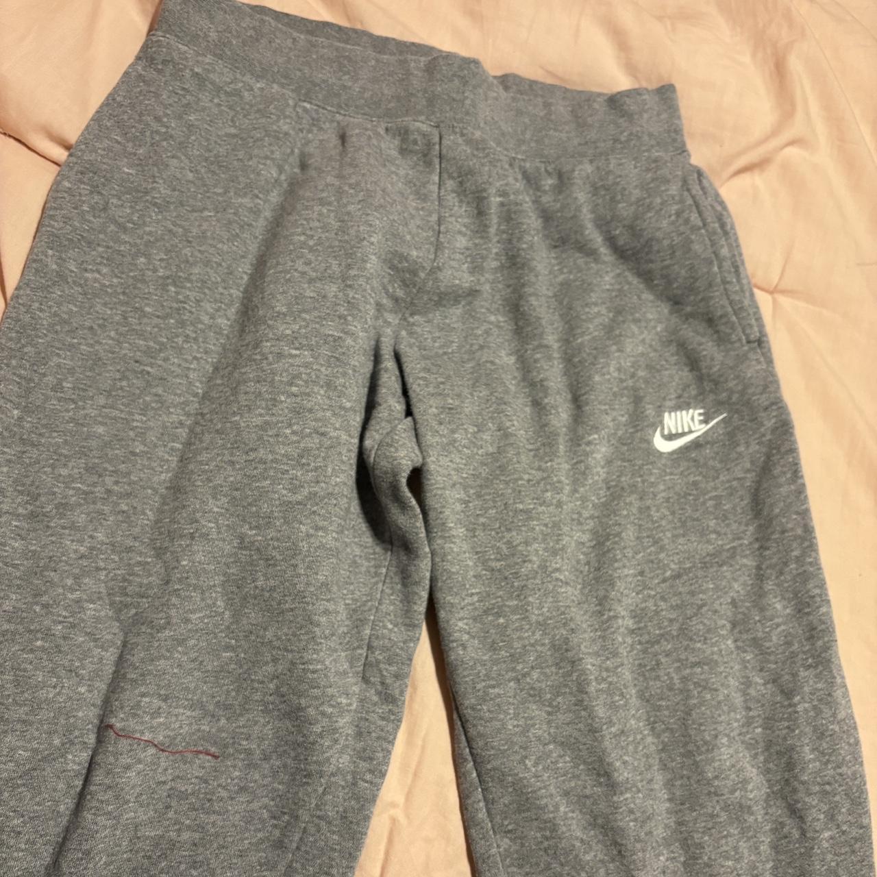 Grey Nike Sweatpants So Cute On Just Too Short On Depop
