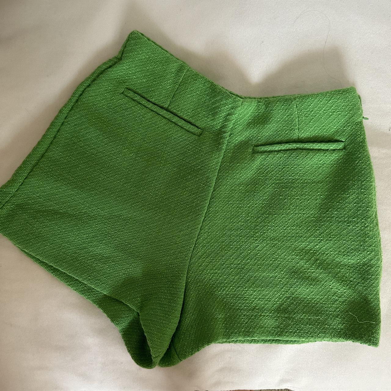 Zara Women's Green Shorts | Depop