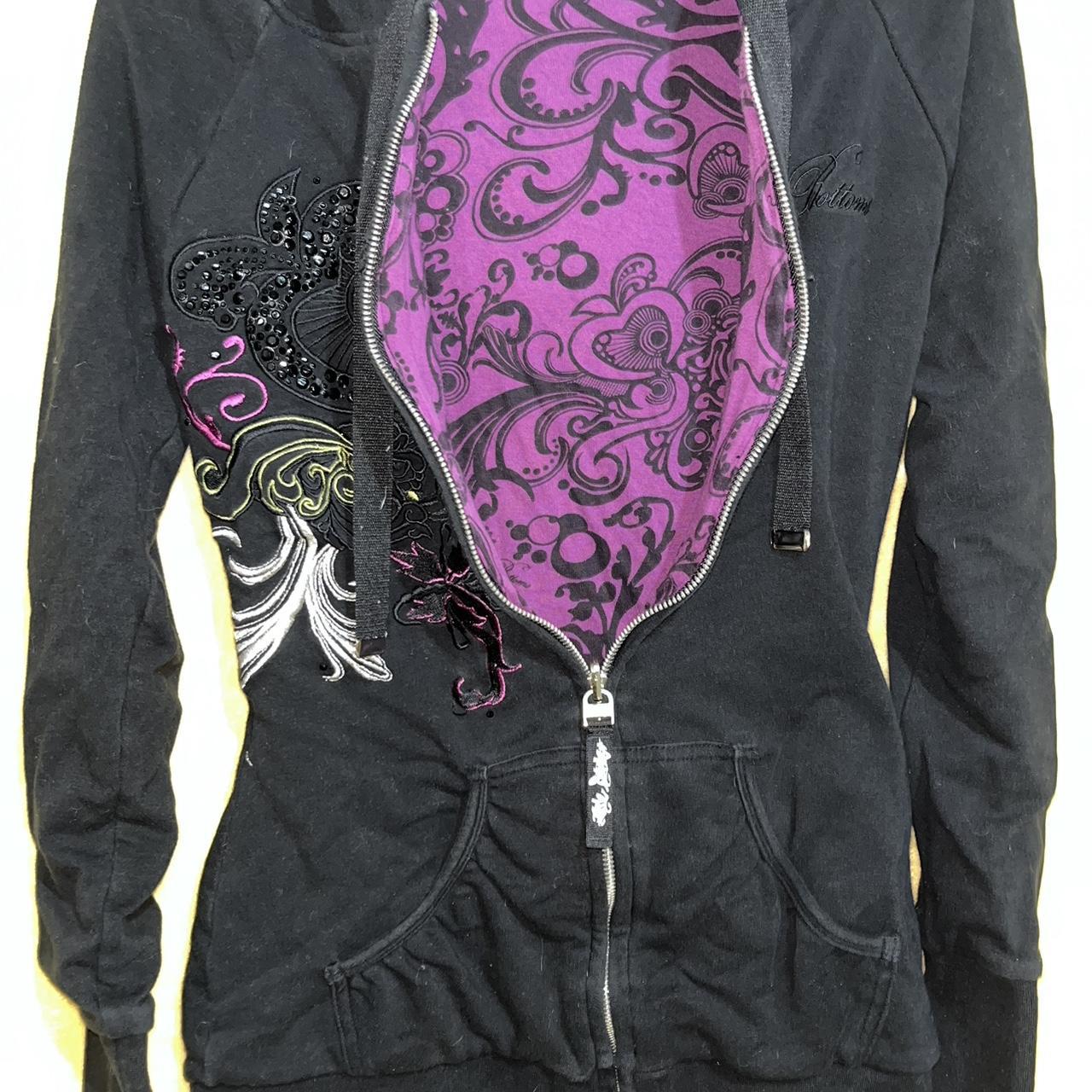 Apple Bottoms Women's Purple and Black Jacket | Depop