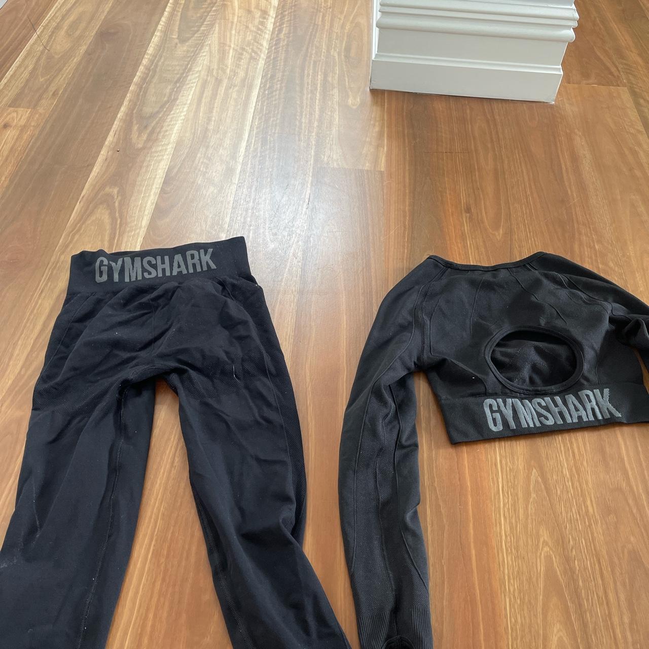 Gymshark black workout set Set - $90 Leggings -... - Depop