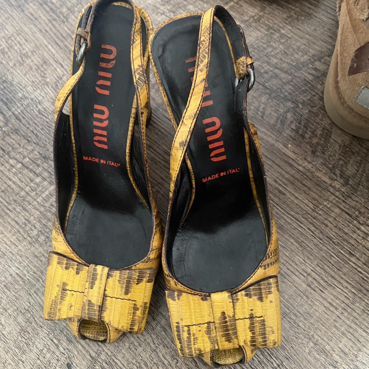 miu miu heels super cute good condition size 35 1/2 ... - Depop