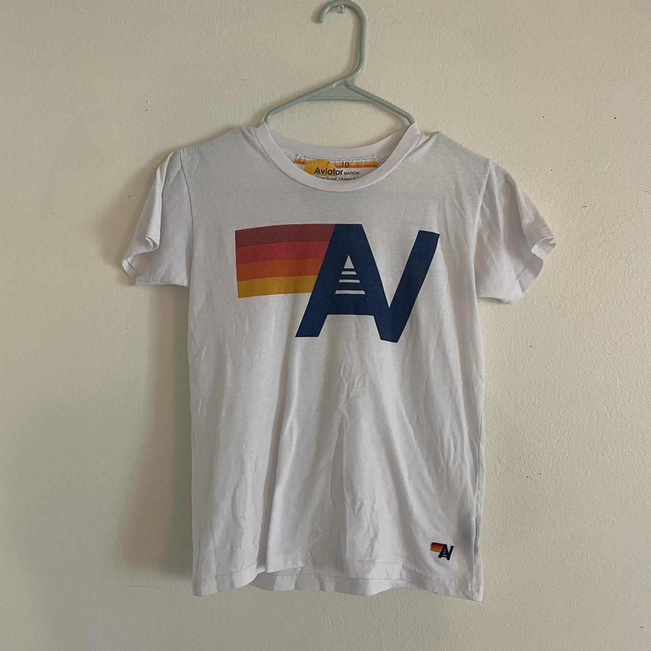 Aviator nation size 10 tshirt with original... - Depop