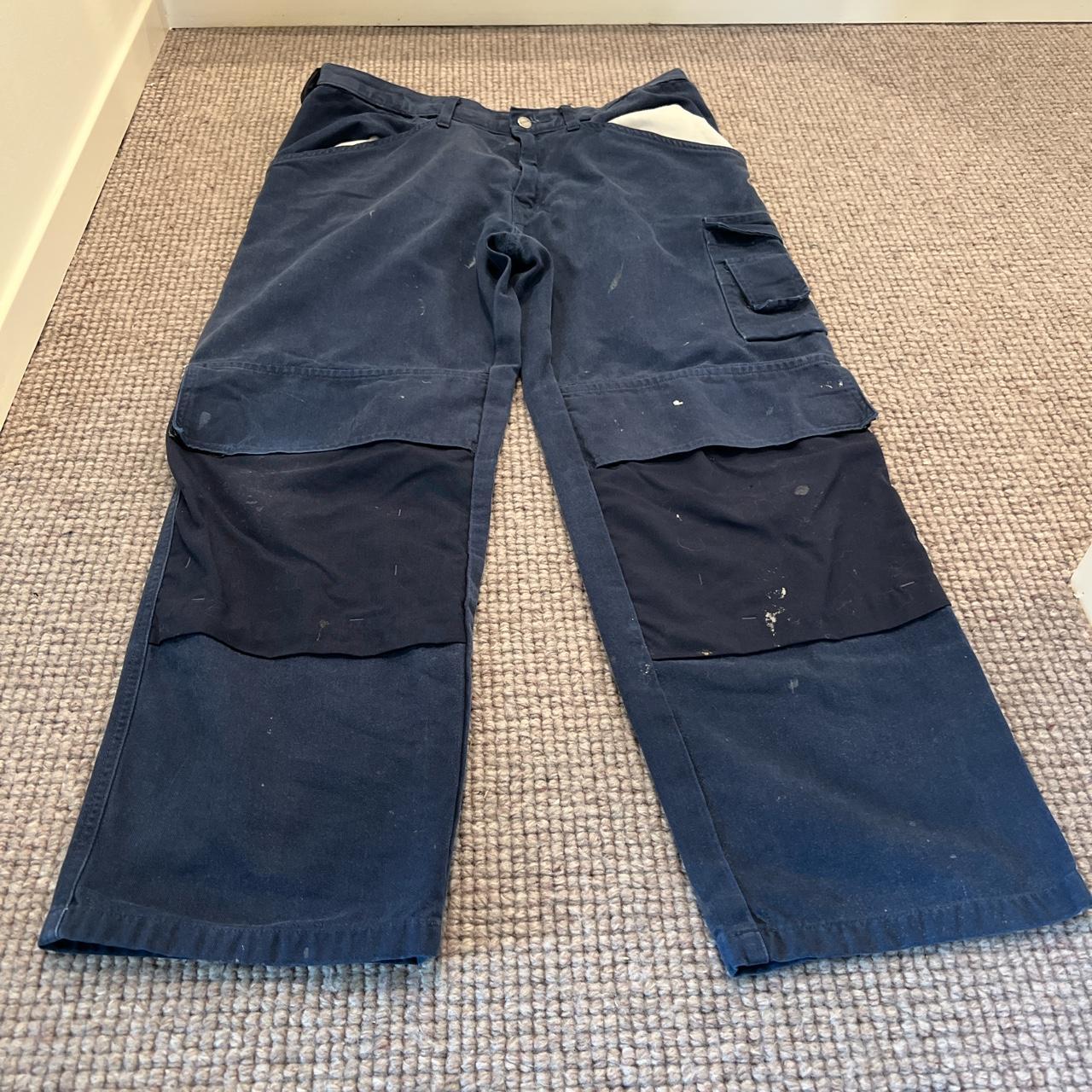 Vintage skiller double knee cargo pants size 32/30... - Depop