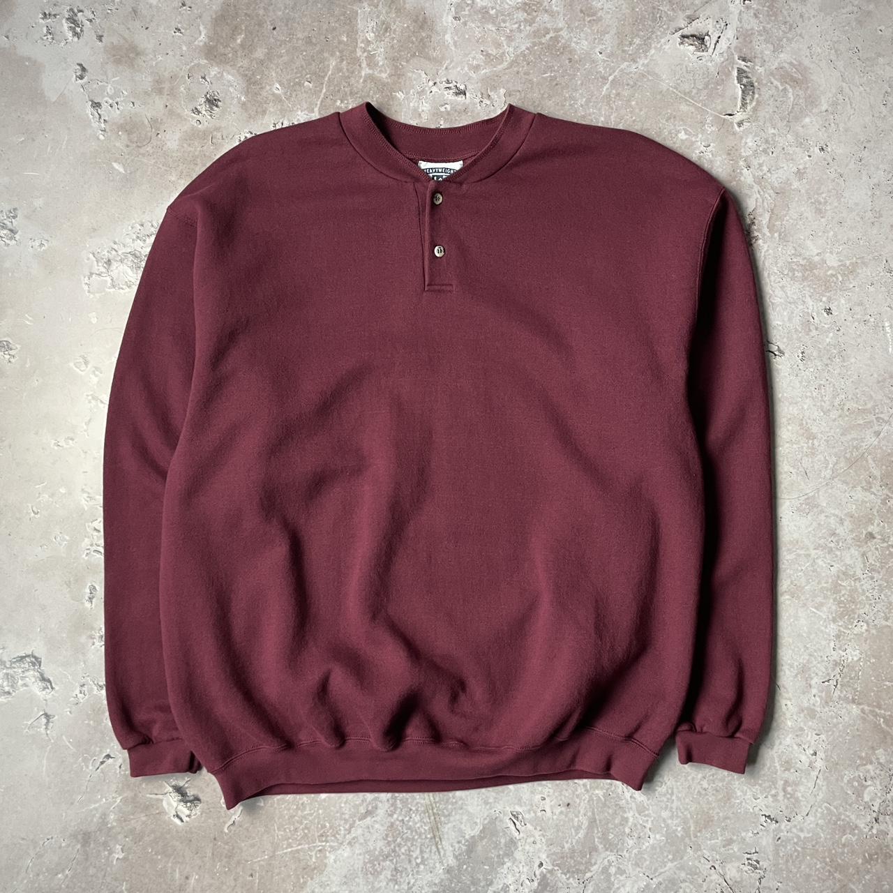VINTAGE HEAVYWEIGHT LEE BLANK SWEATSHIRT HENLEY... - Depop