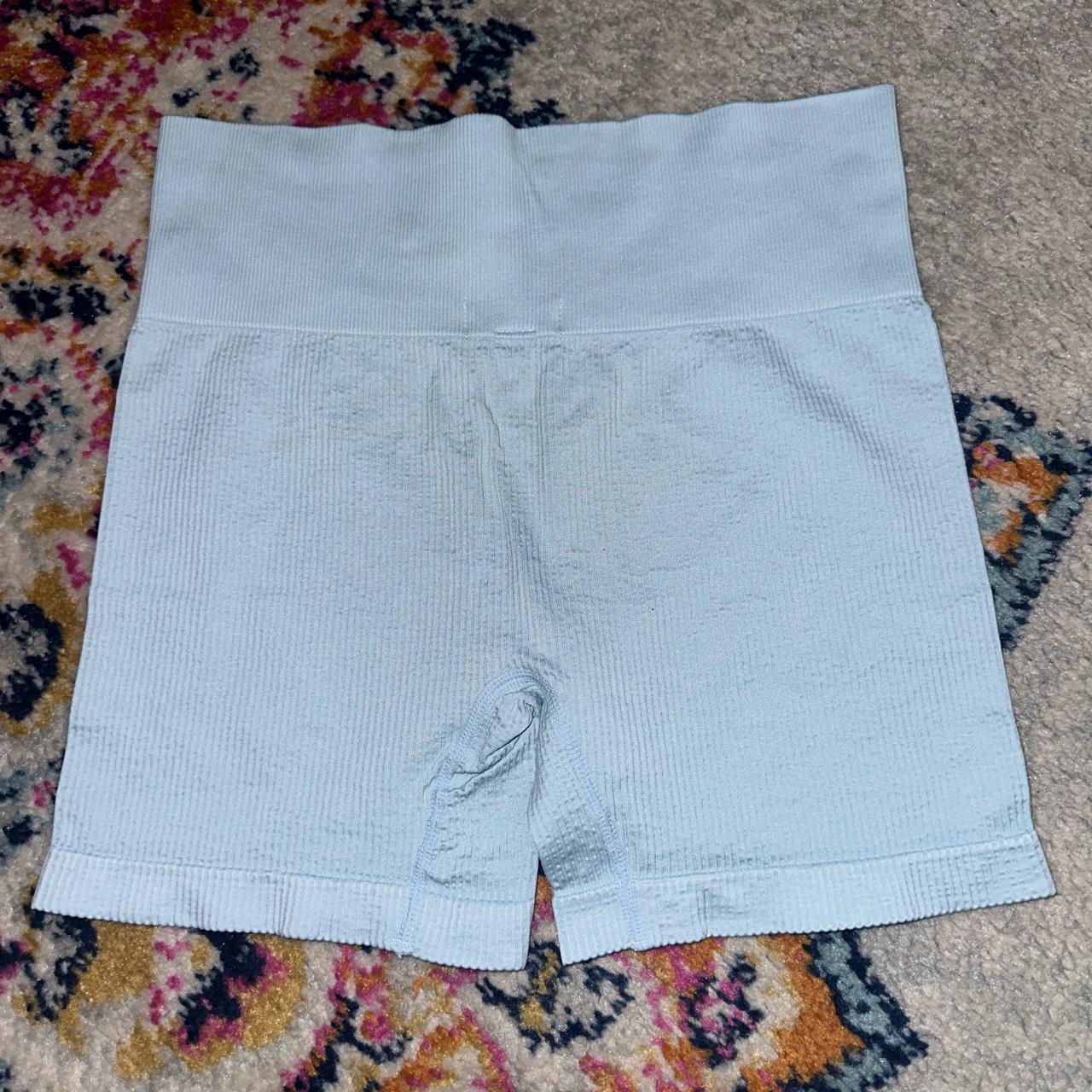 Colsie Light blue biker shorts - Depop