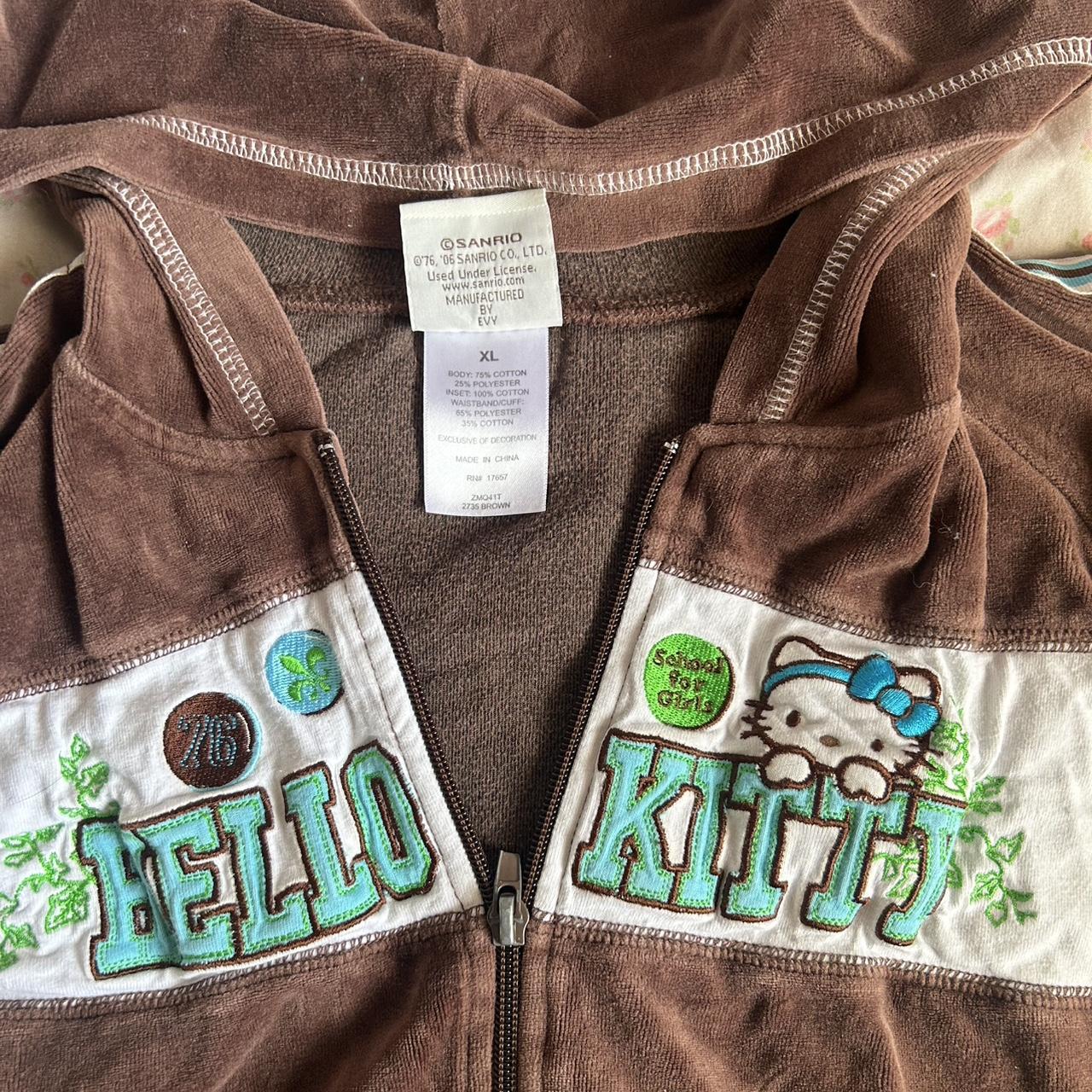 2006 authentic hello kitty velour zip up 🌸size xl... | Depop
