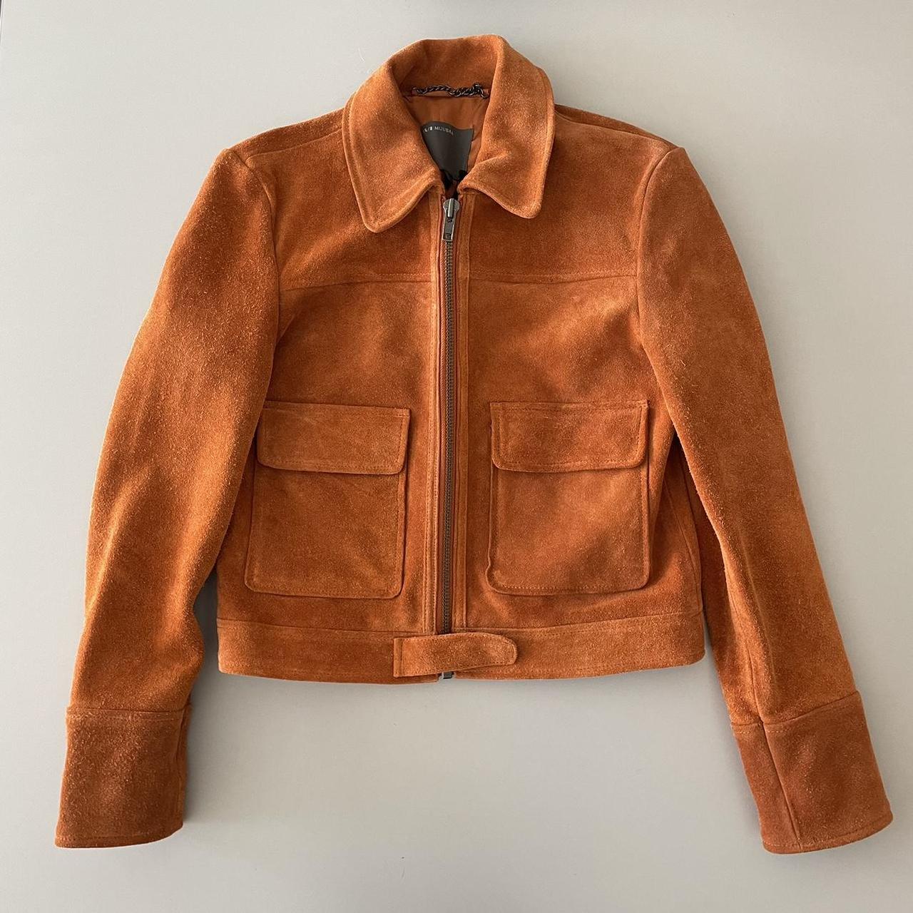 Muubaa Suede Sunburnt Orange Jacket Item doesn’t... - Depop