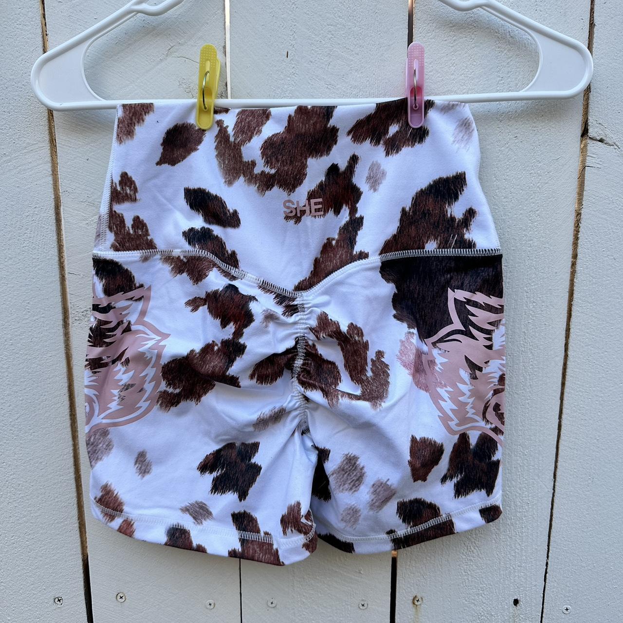 DARC SPORT COW PATTERNED GYM SHORTS - Depop