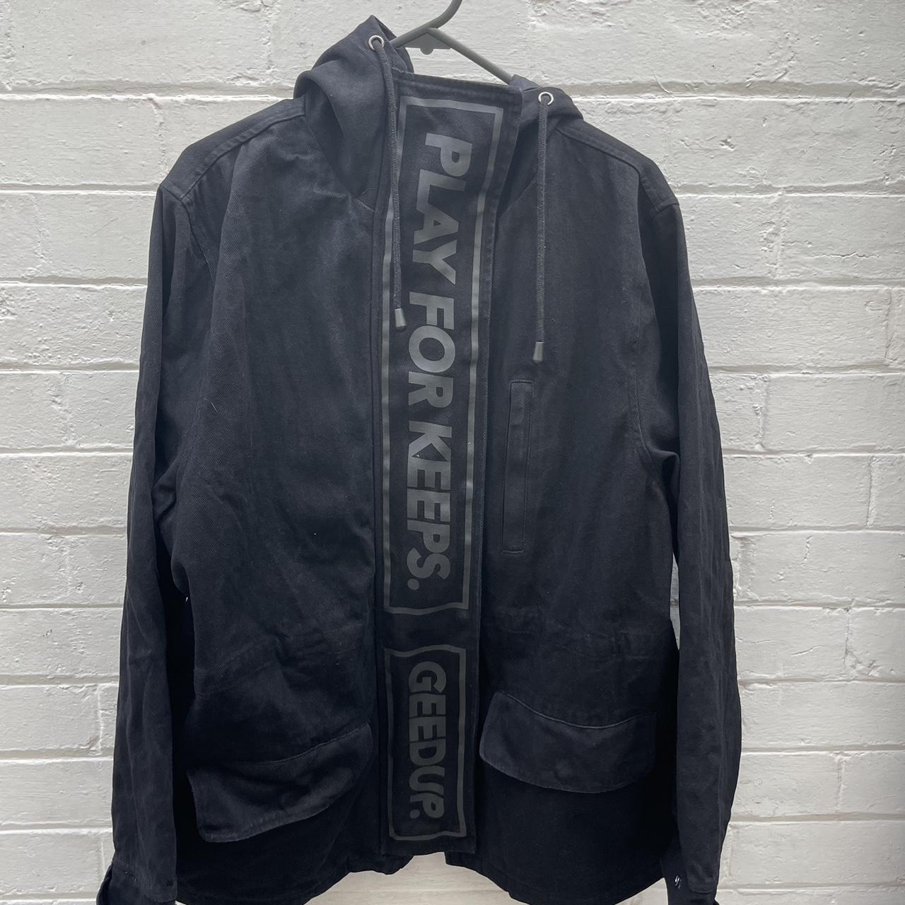 Geedup Denim Jacket Play for Keeps Size Medium but... | Depop