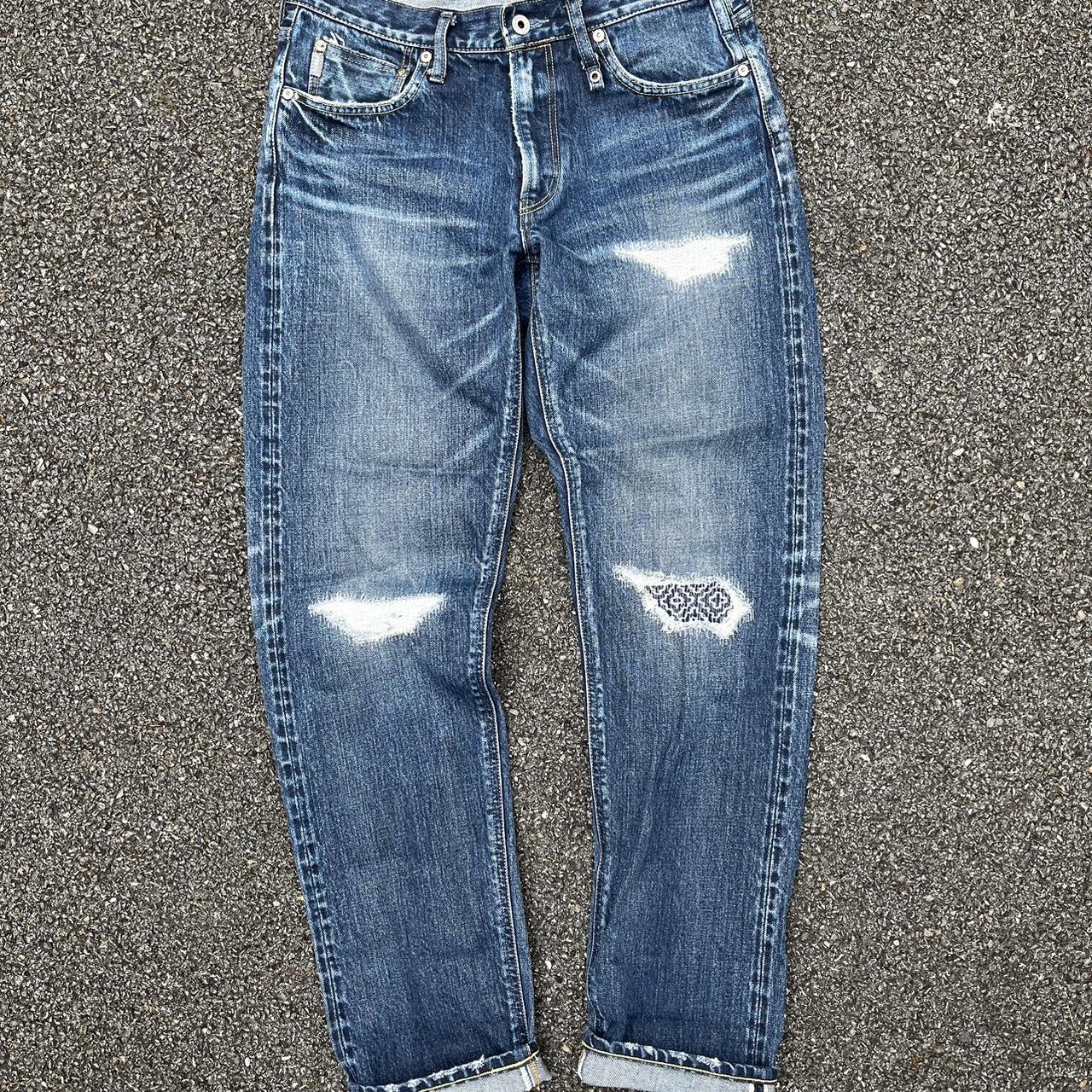 FDMTL Japanese Selvedge Denim Faded distressed with... - Depop