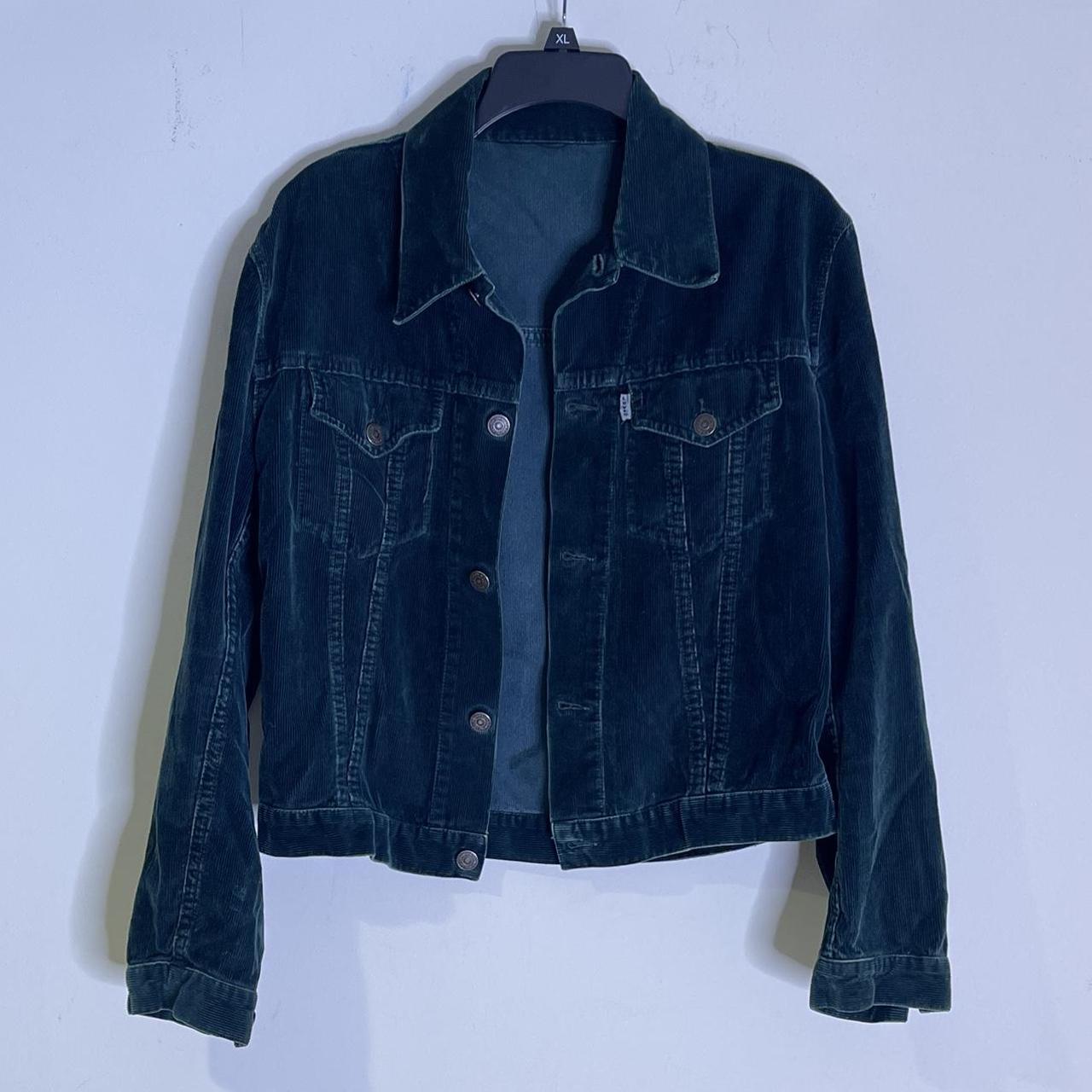 Rare 1990s Levi’s silver tab jacket in emerald green... - Depop