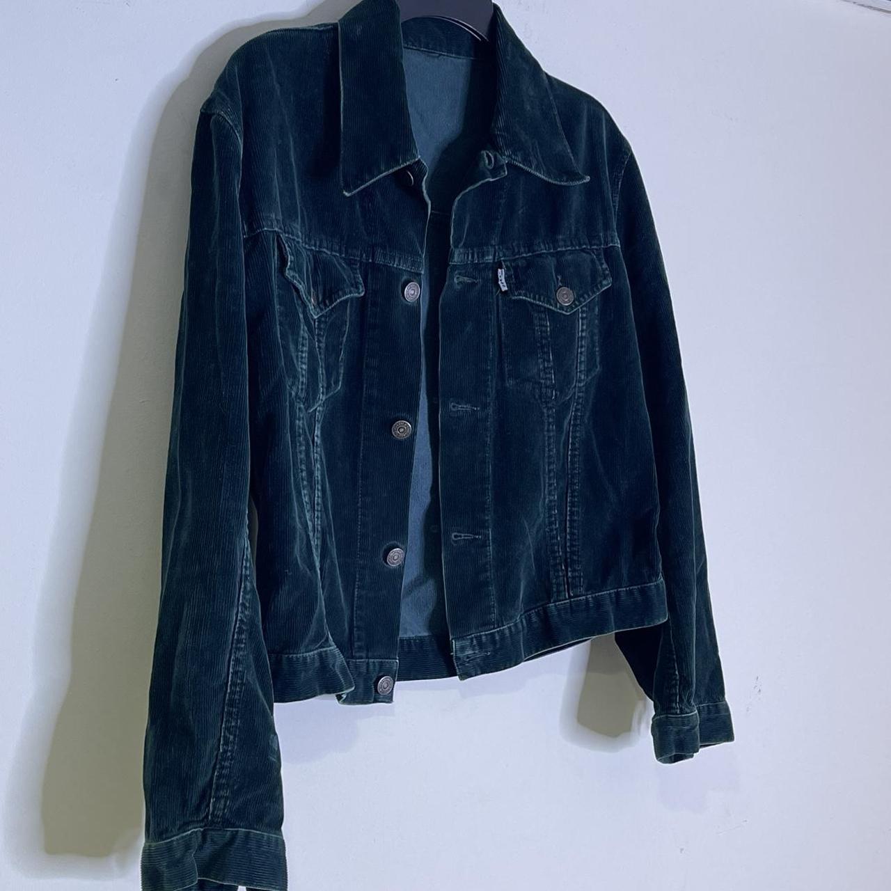 Rare 1990s Levi’s silver tab jacket in emerald green... - Depop