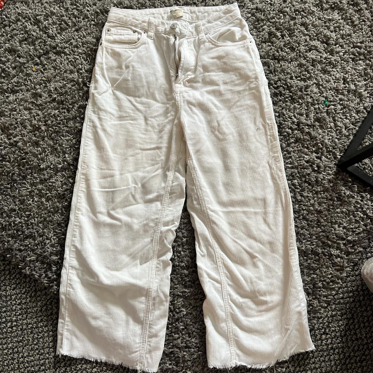 White vintage flare cords - Depop