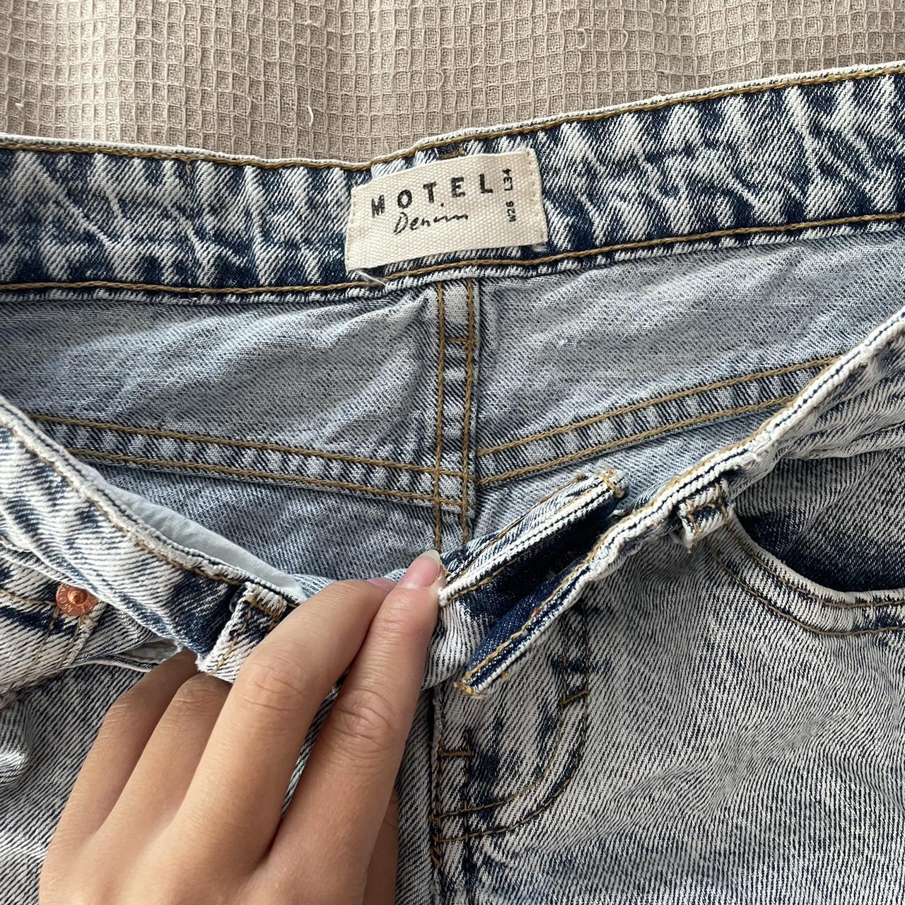 Motel Rocks Low Rise Parallel Jeans In 80s Light... - Depop