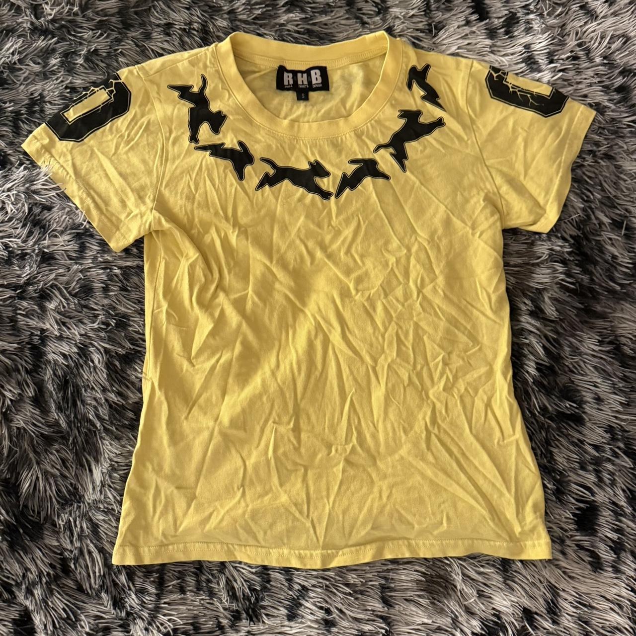 rehab mustard tee -tagged S fits slimmm -(non... | Depop