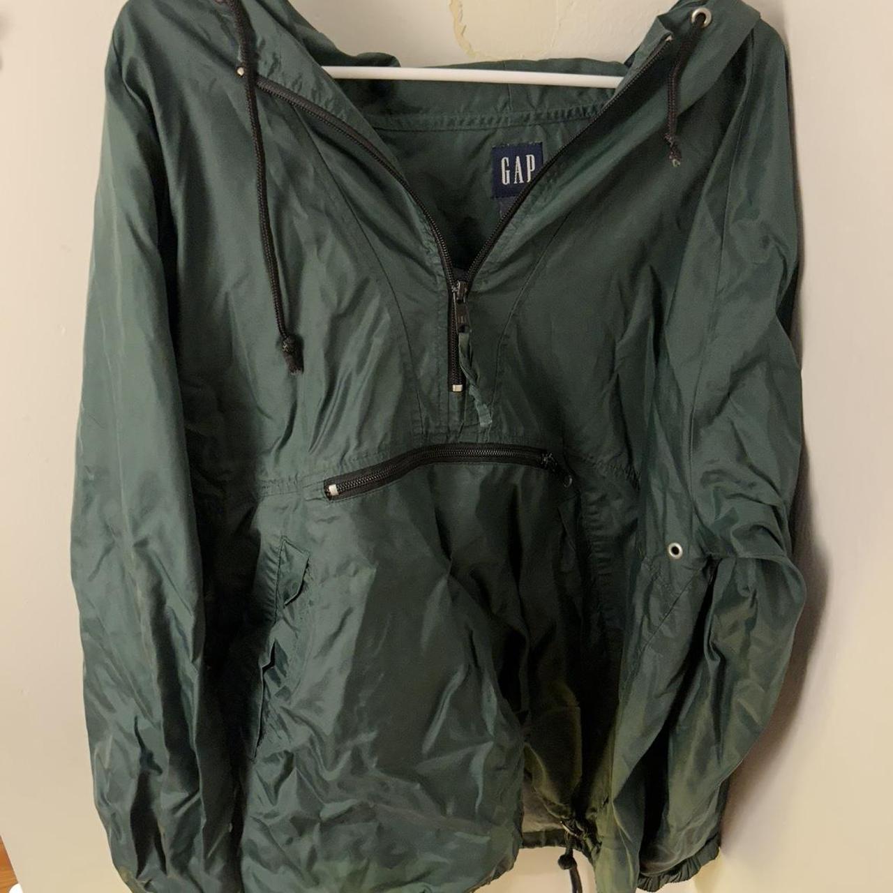 Gap Green Quarterzip Pullover Windbreaker size Large - Depop