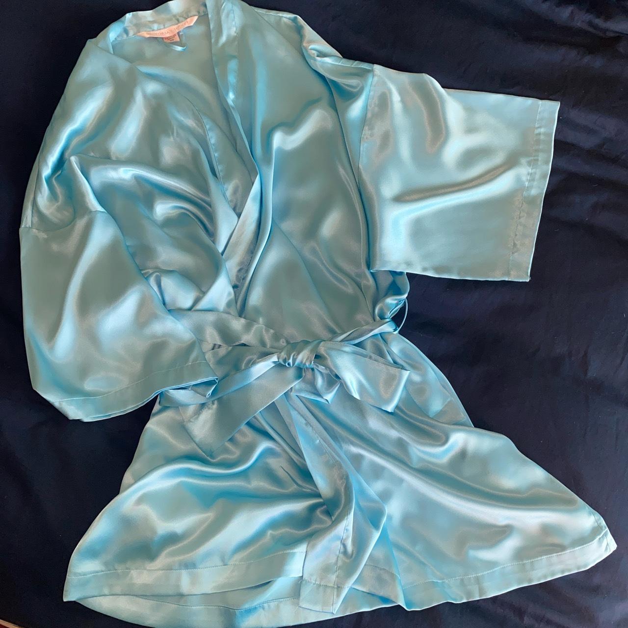 Victoria's Secret Women's Blue Robe | Depop