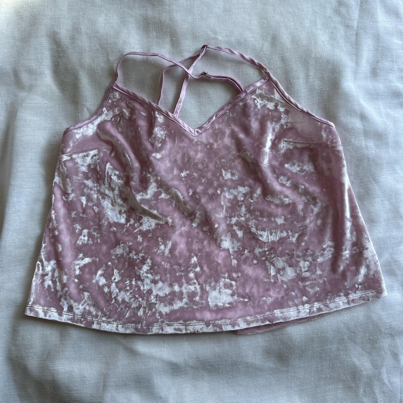 Vintage Victoria secret velvet cami Pink candy floss... - Depop