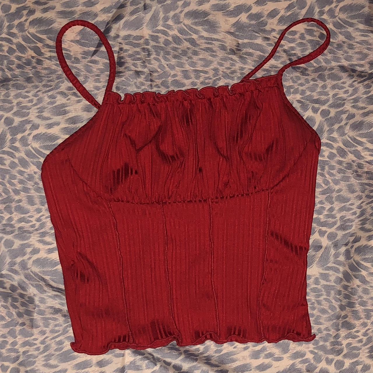 Red tank top Super cute Papaya(S) - Depop