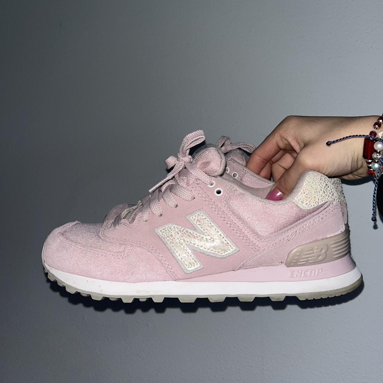 pink new balance $75 women’s 8.5 slightly... - Depop