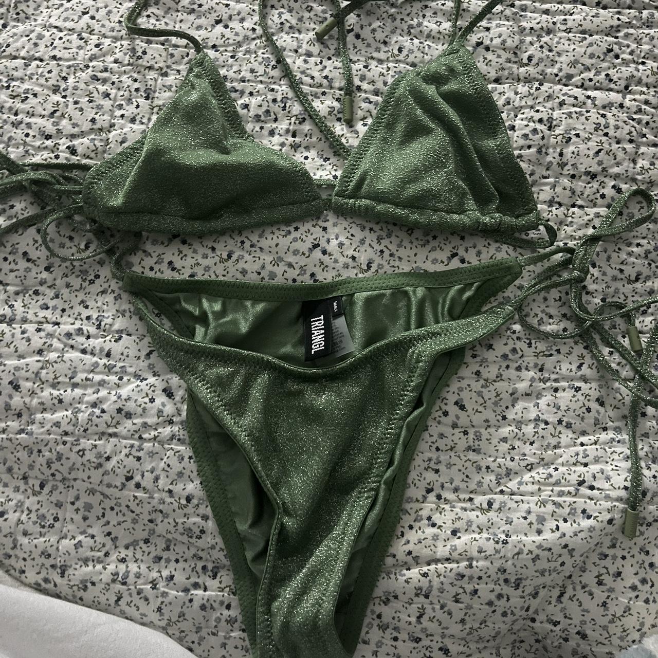Triangl Women's Green Bikinis-and-tankini-sets | Depop