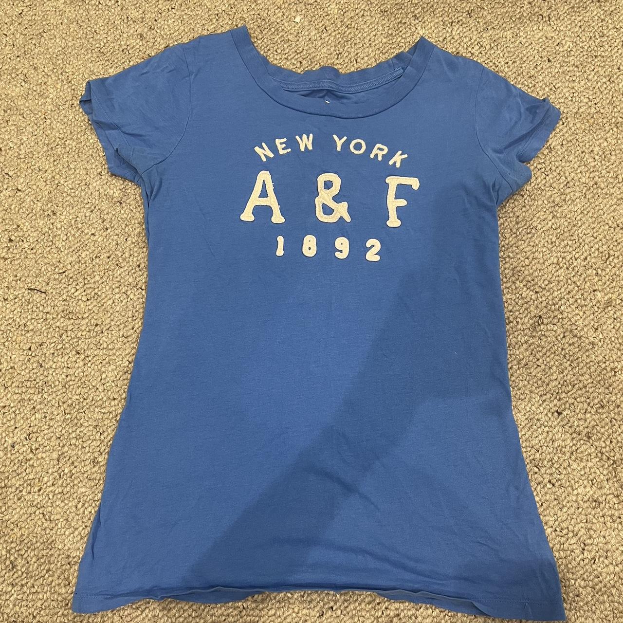 Blue Abercrombie & Fitch T-shirt #abercrombie... - Depop