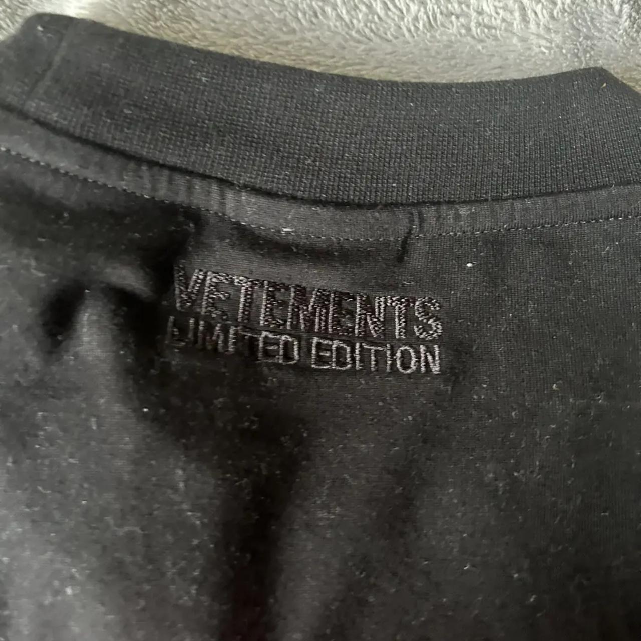 vetements restricted r black t shirt used but in... - Depop