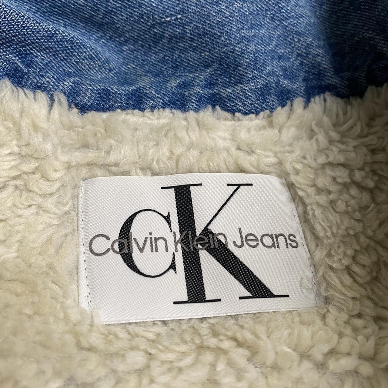 Calvin Klein denim jacket with Sherpa inside - Depop