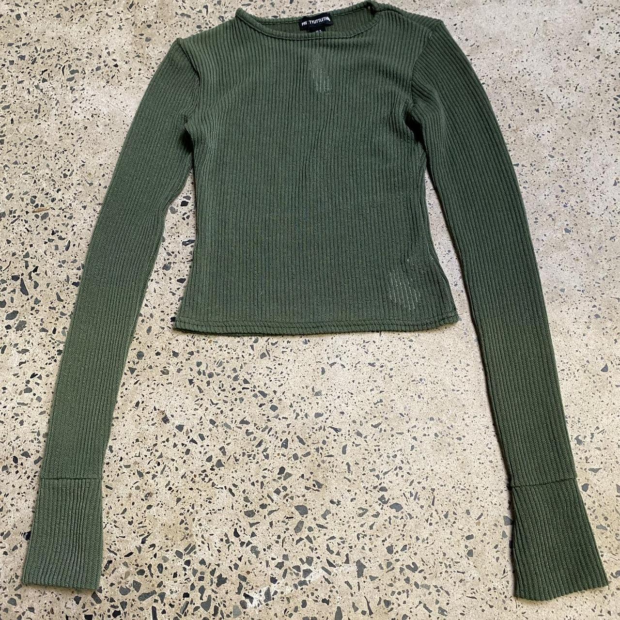 Ribbed long sleeve with flair arms - Depop
