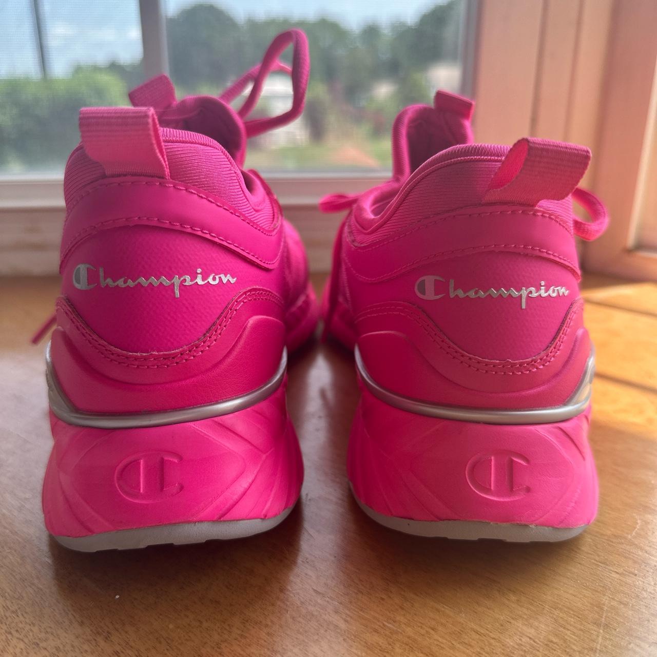 Neon Pink Champion Sneakers (US Women’s 6.5) - Good... - Depop