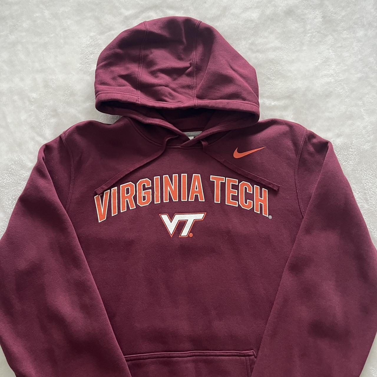 virginia tech nike athletics hoodie maroon no... | Depop