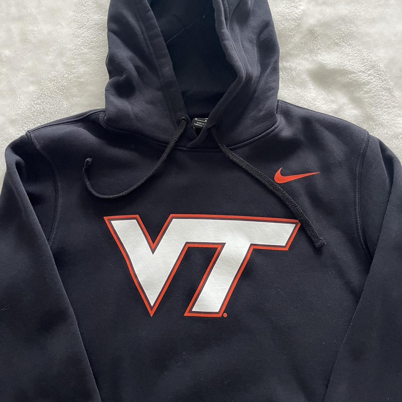 virginia tech nike black hoodie only worn a few... | Depop