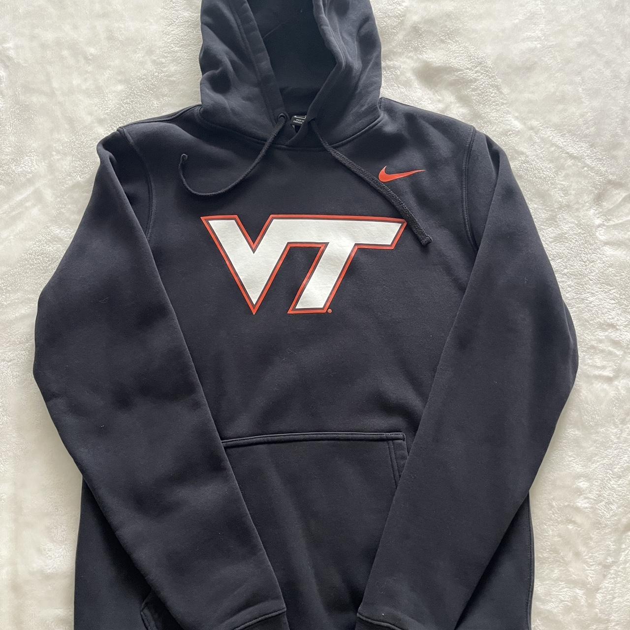 virginia tech nike black hoodie only worn a few... | Depop