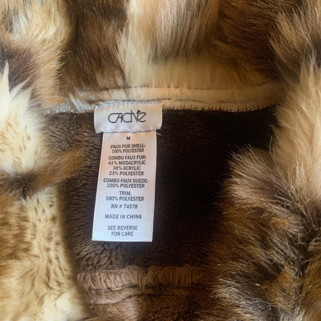 Vintage cache animal print faux fur coat. Rosette... - Depop