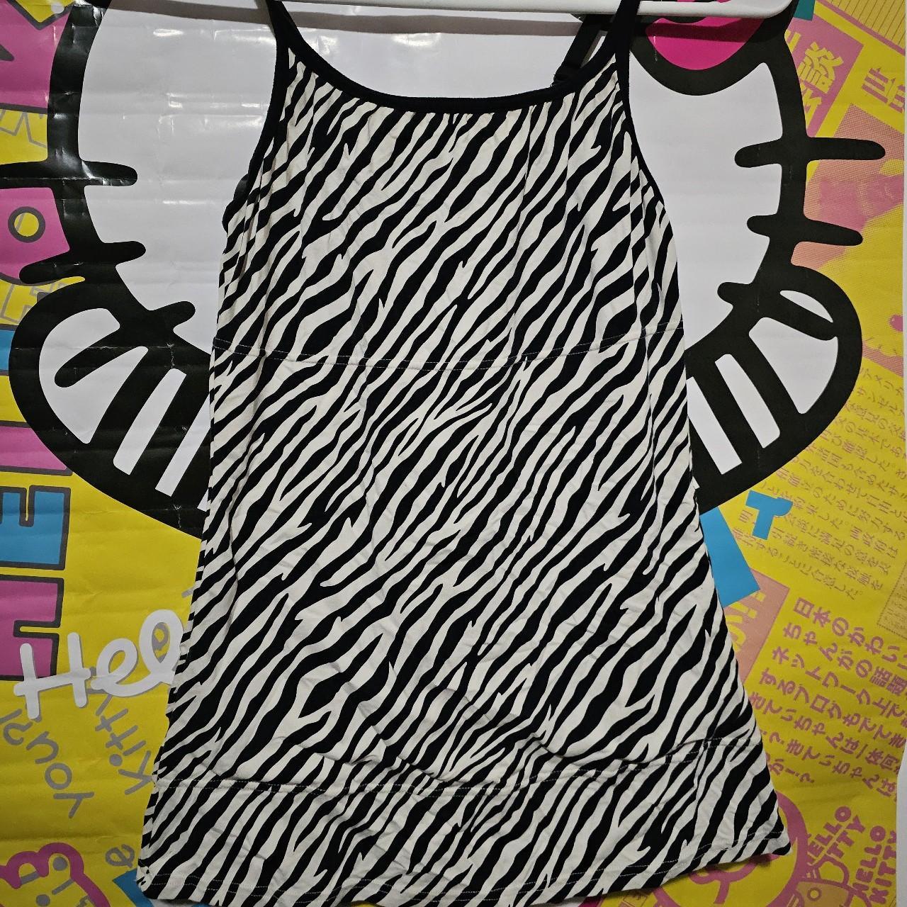 Zebra print tank top, best fits xs-medium #scene #emo - Depop