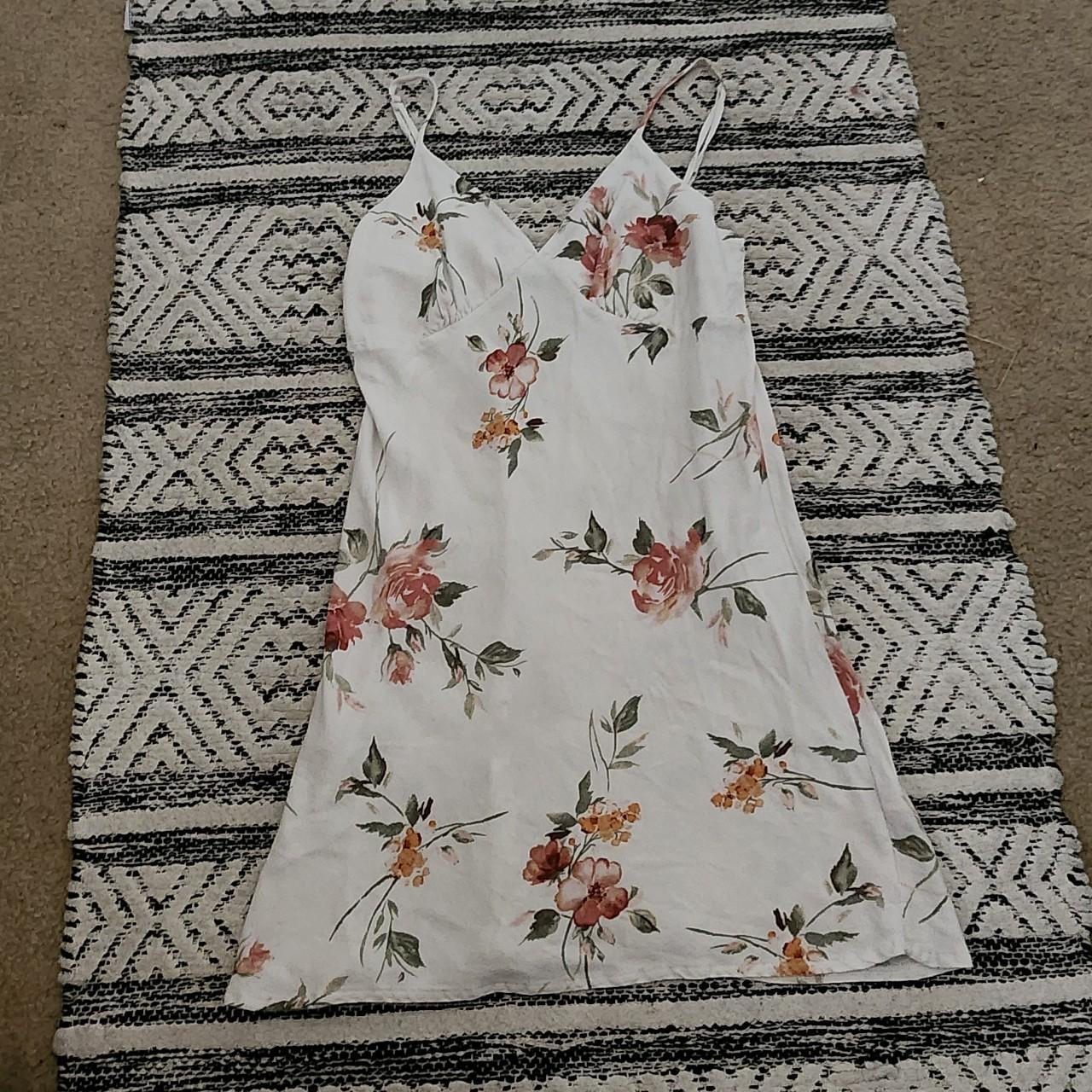 flower print sundress -super light material, kinda... - Depop