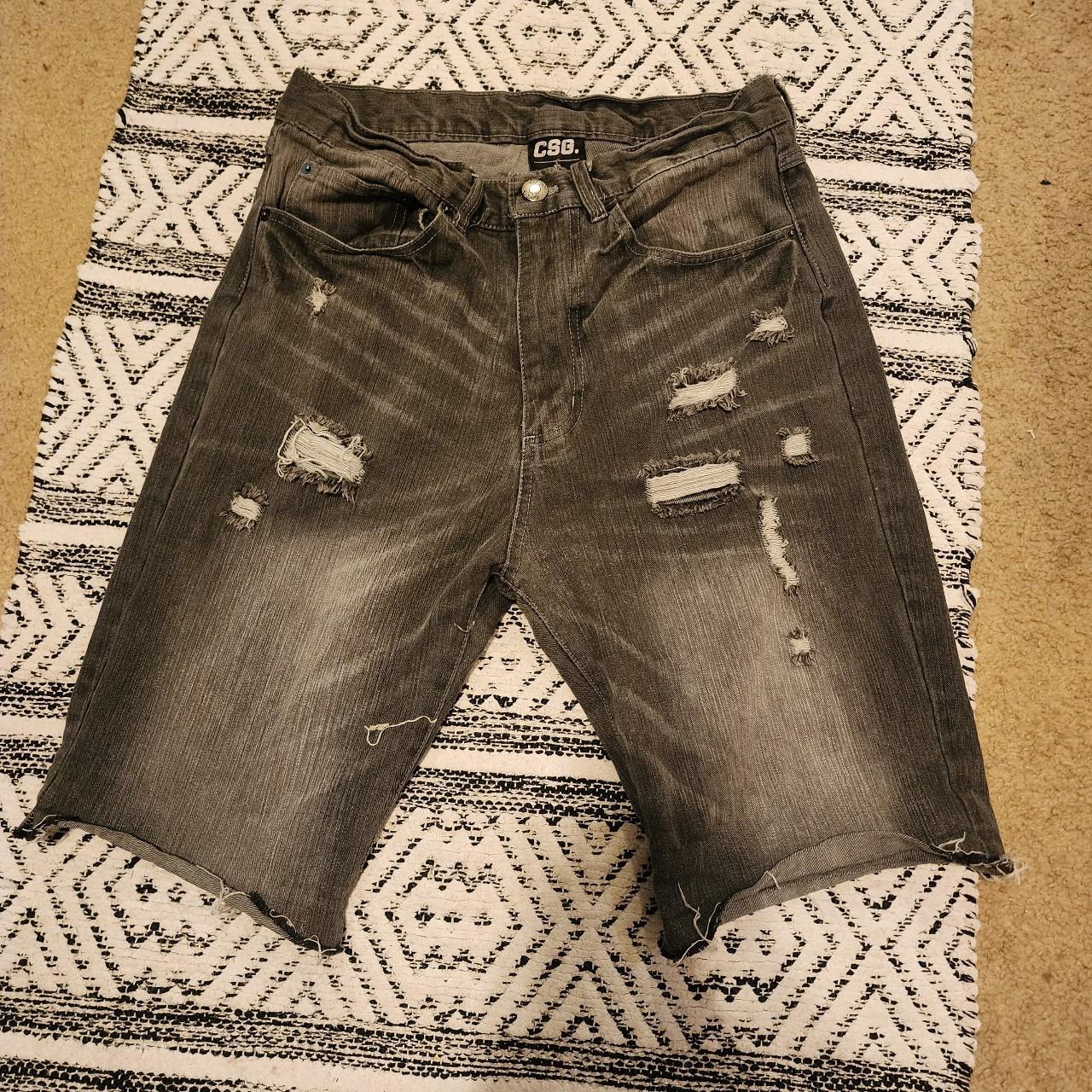 grey jorts -size 30 inch waist -22 inches long #skater | Depop