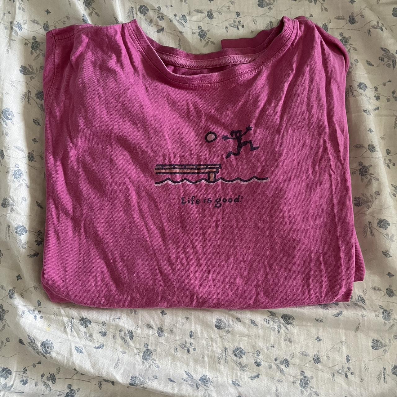 dark pink life is good long sleeve - Depop