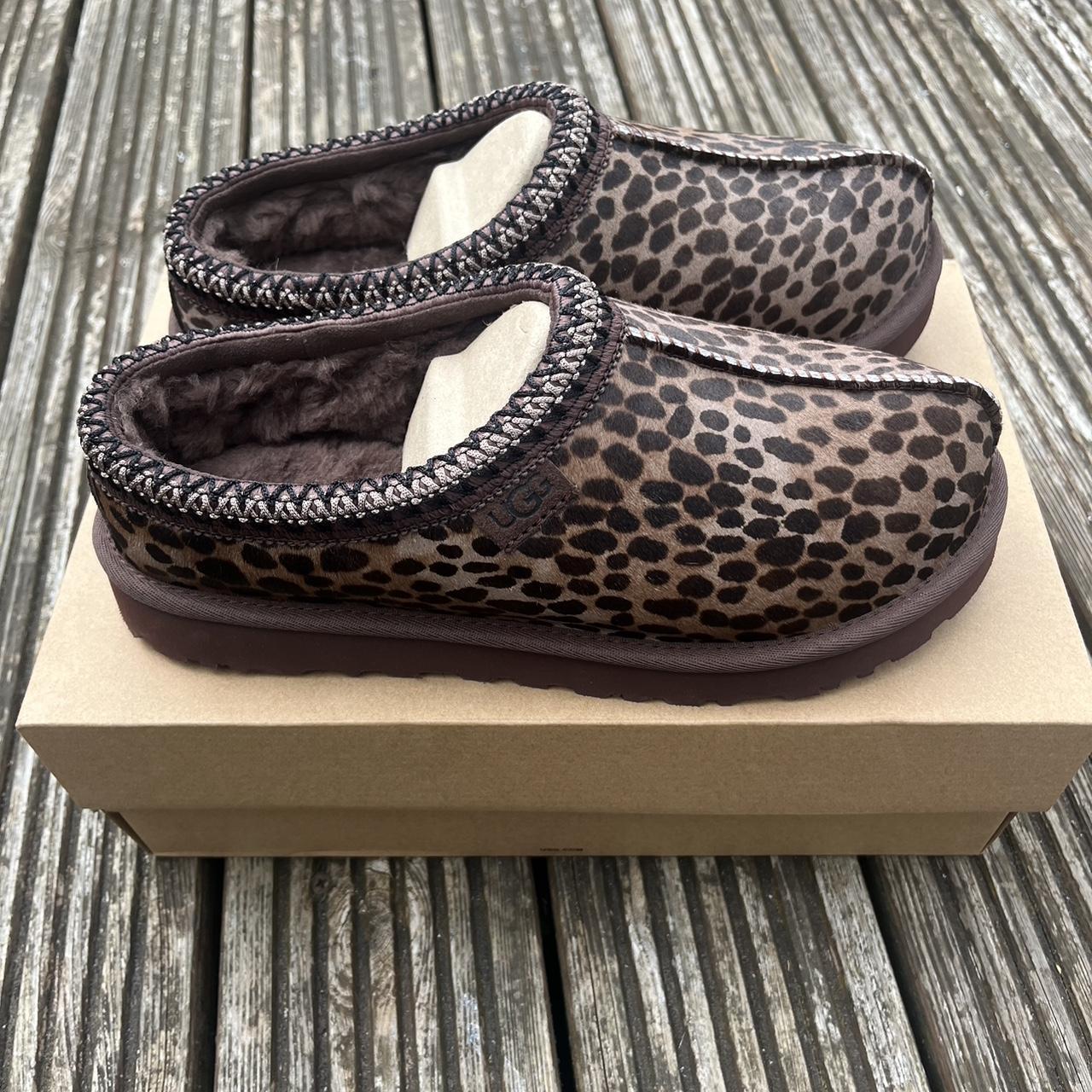 Leopard print UGG Tasman Caspian burnt cedar... - Depop