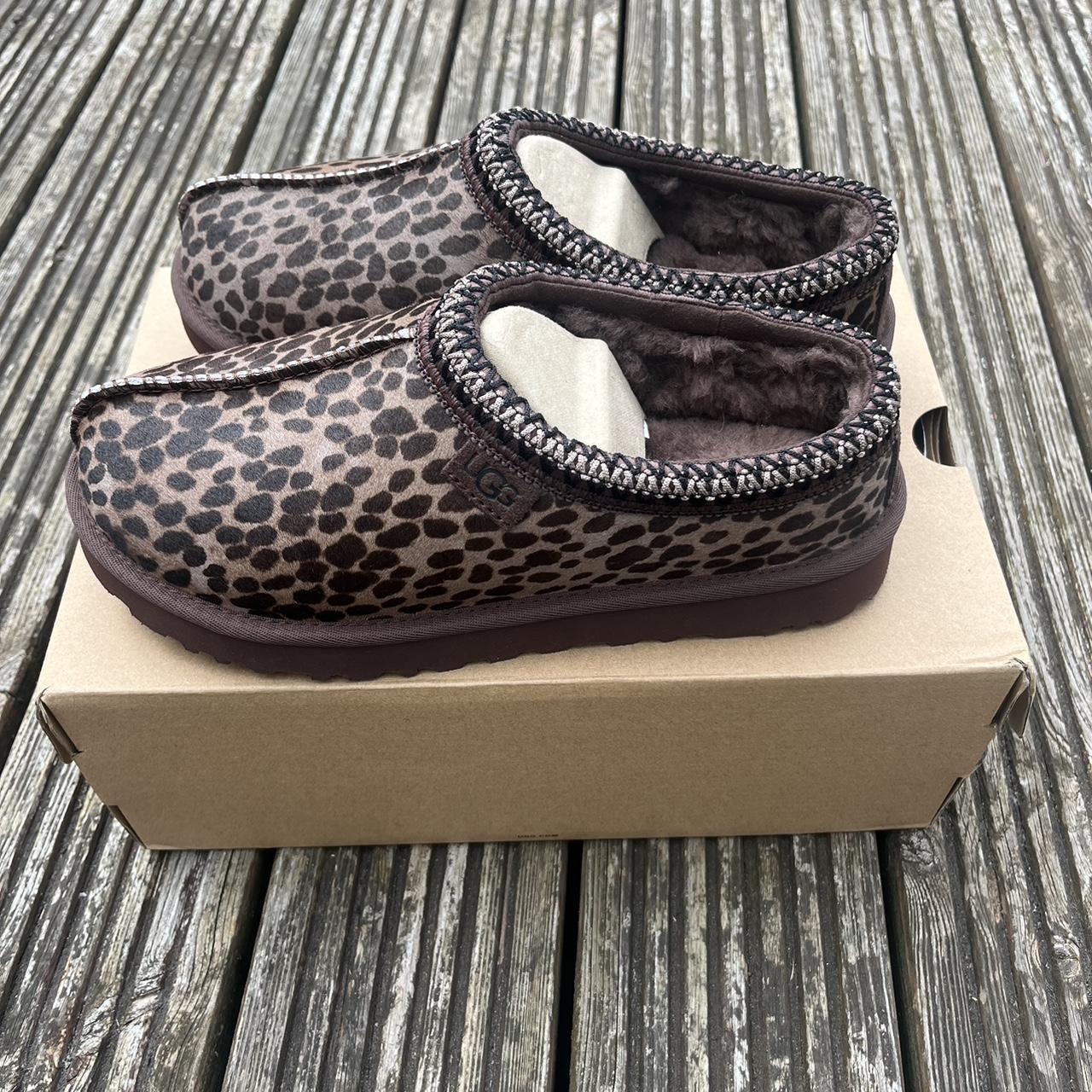 Leopard print UGG Tasman Caspian burnt cedar... - Depop