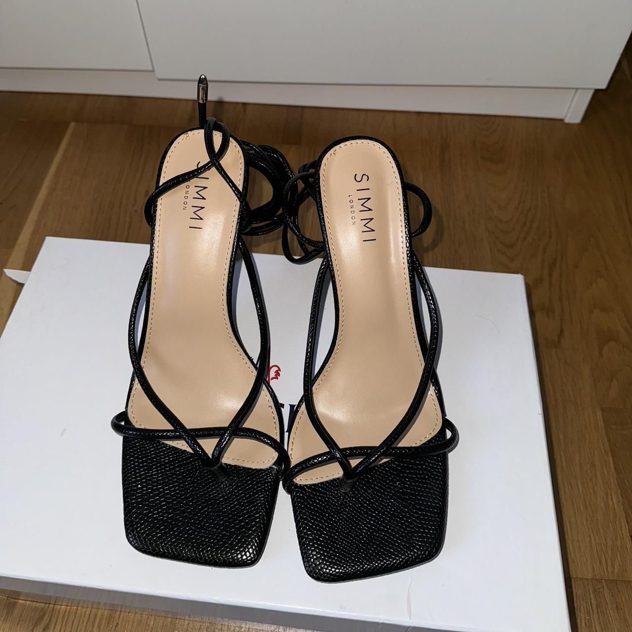 Simmi London Lace up High Heels in Black Worn once... - Depop